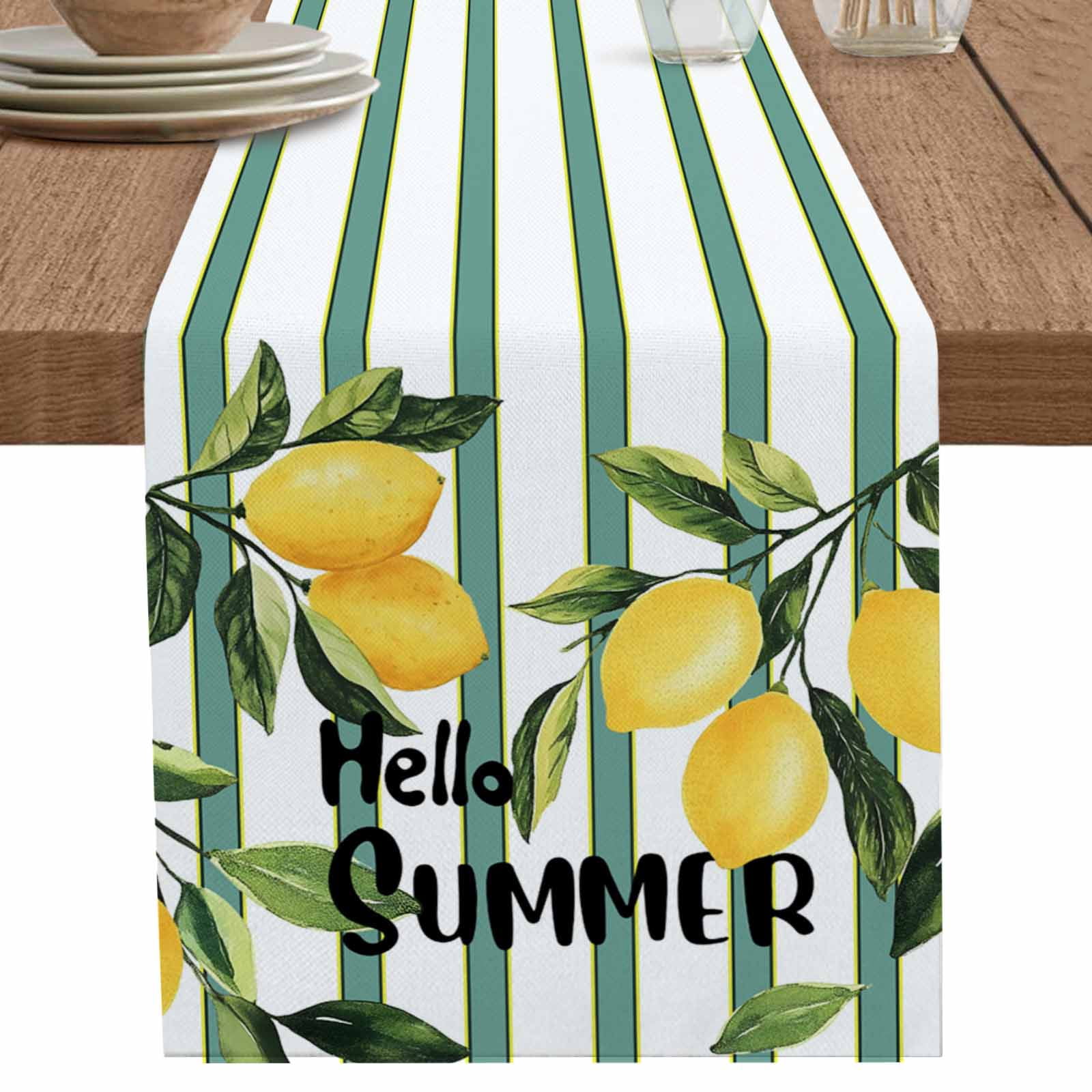nqOlkjepod Hello Summer Table Runner 72 Inches Long Farmhouse Dress ...