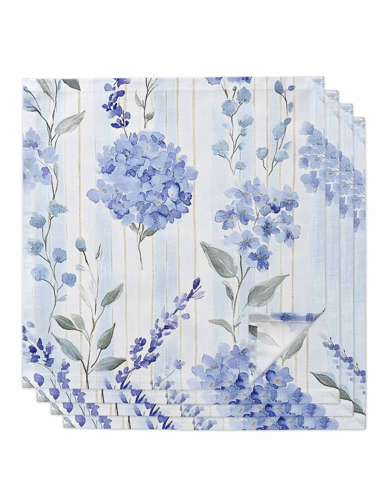 nqOlkjepod Hydrangea Leaves Cloth Napkins Set of 4 Reusable Dinner ...