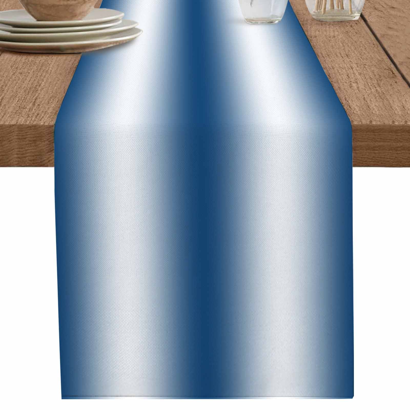 nqOlkjepod Lake Blue White Ombre Table Runner 72 Inches Long Farmhouse ...