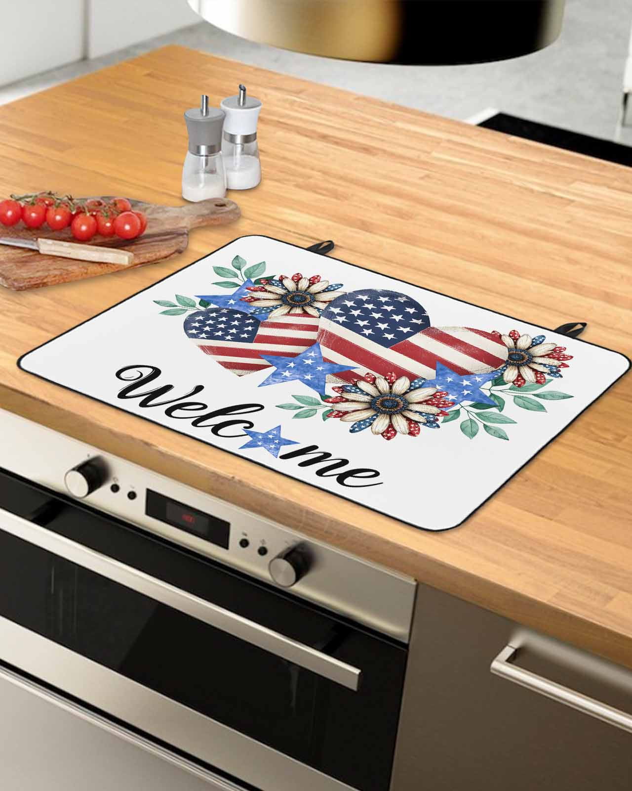 nqOlkjepod Large Induction Cooktop Protector Mat 24"x21", 4th of July ...