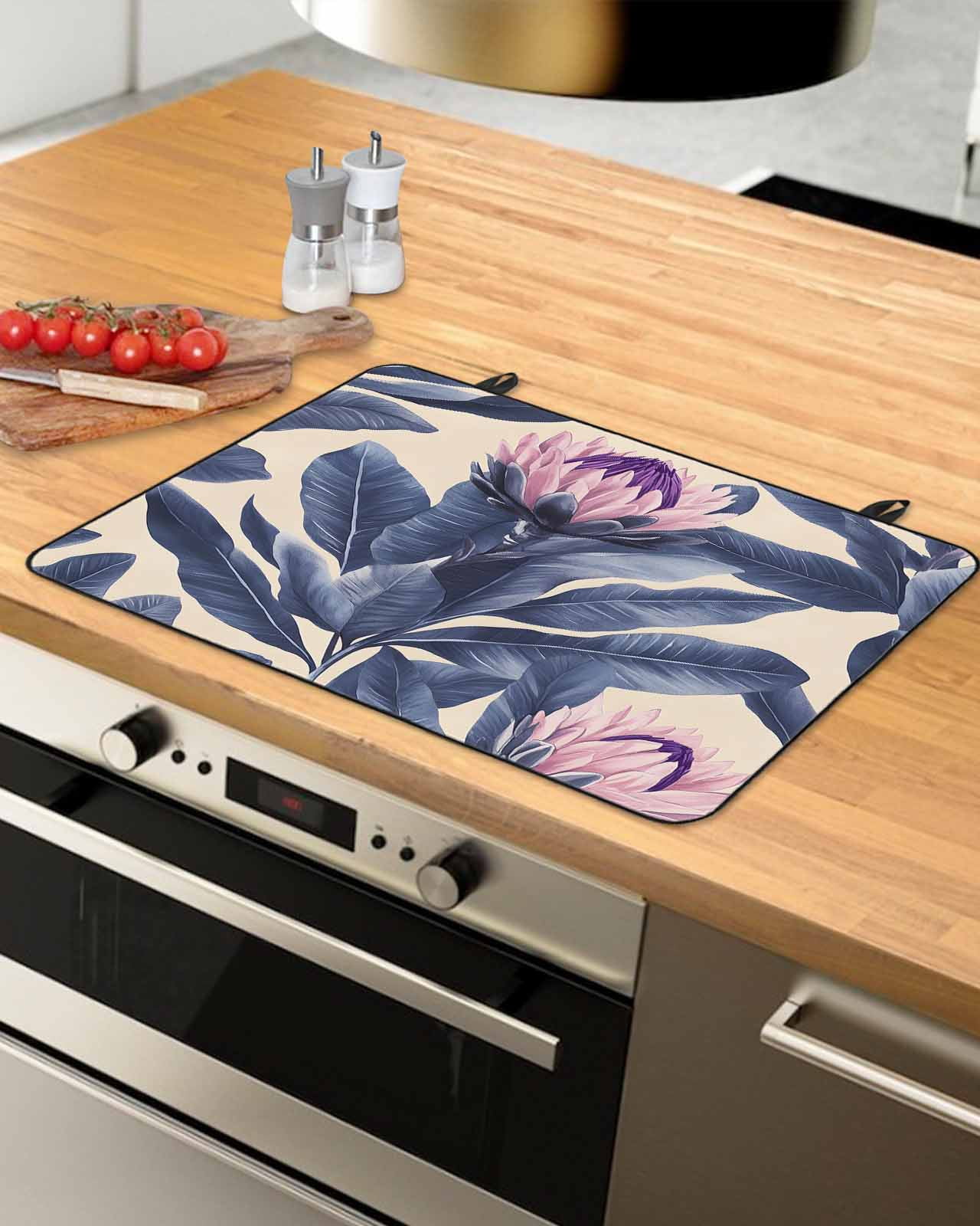nqOlkjepod Large Induction Cooktop Protector Mat 24"x21", Blue Pink ...