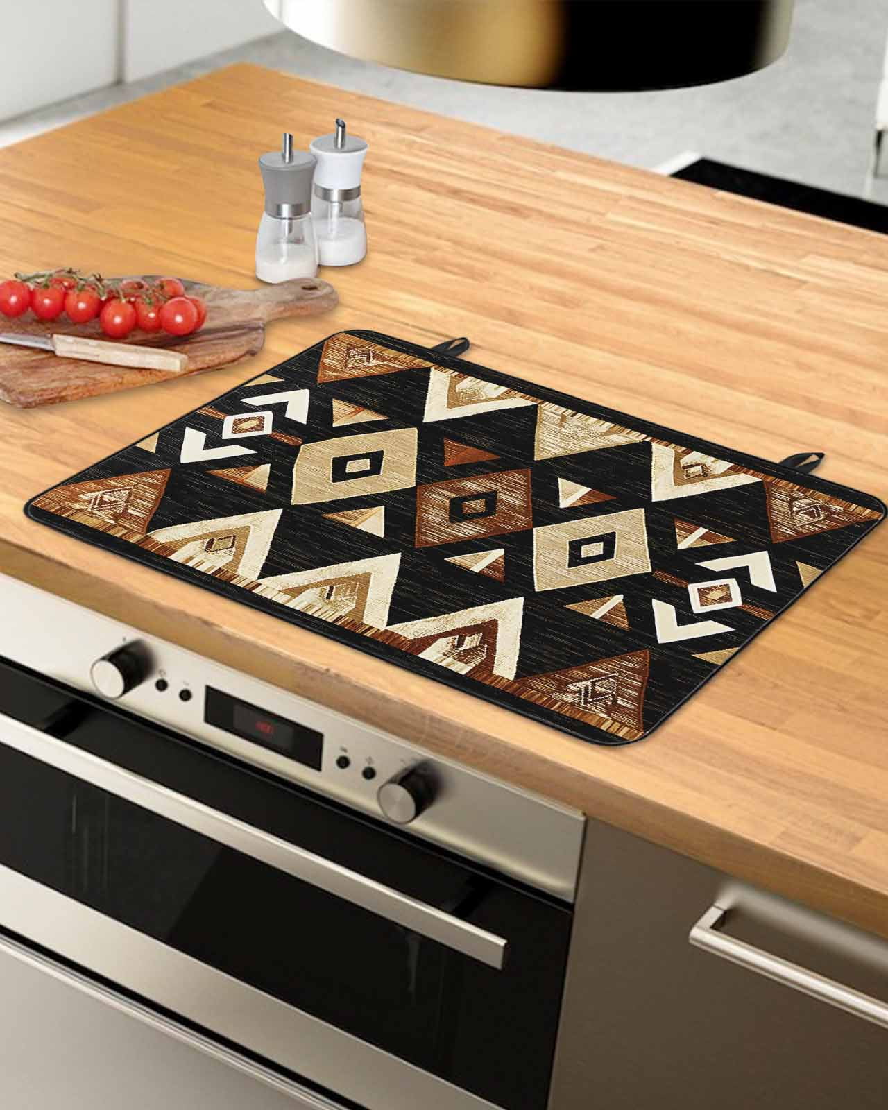 nqOlkjepod Large Induction Cooktop Protector Mat 24"x21", Boho ...