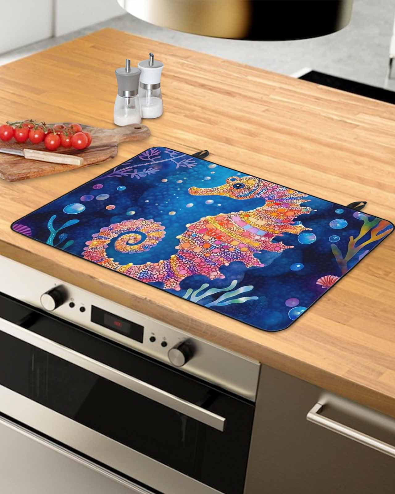 nqOlkjepod Large Induction Cooktop Protector Mat 24"x21", Coastal ...