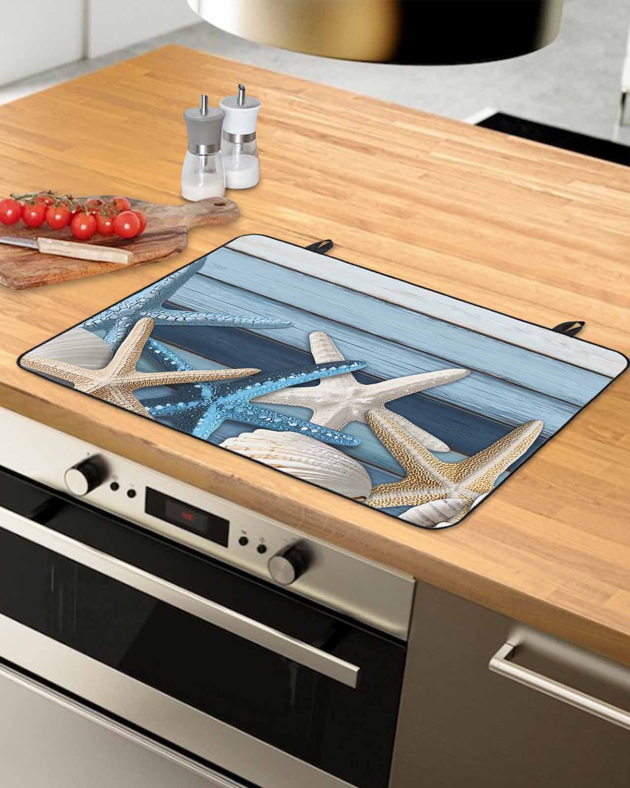 nqOlkjepod Large Induction Cooktop Protector Mat 24"x21", Coastal ...