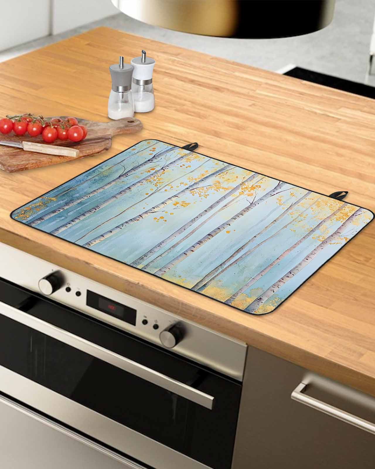 nqOlkjepod Large Induction Cooktop Protector Mat 24"x21", Fall Forest ...