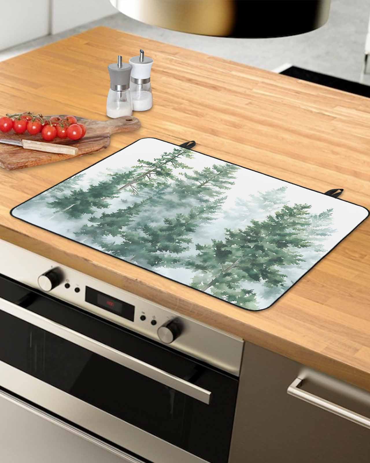 nqOlkjepod Large Induction Cooktop Protector Mat 24"x21", Forest Green ...