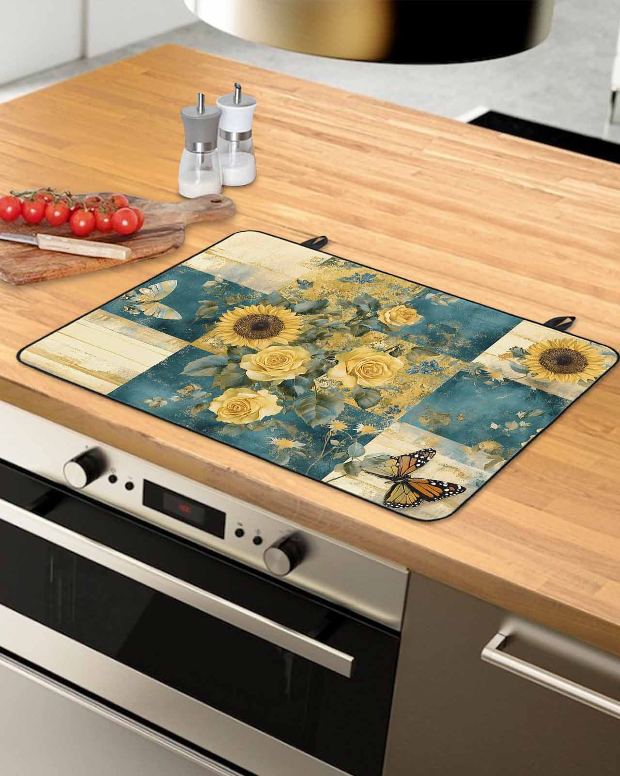 nqOlkjepod Large Induction Cooktop Protector Mat 24"x21", Spring Yellow ...