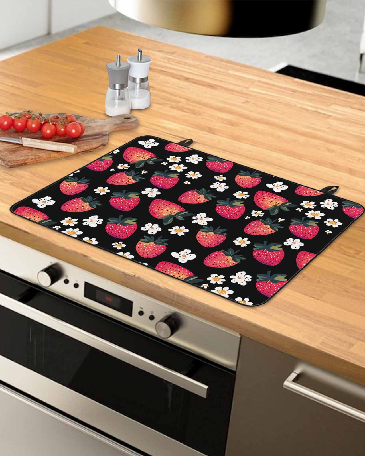 nqOlkjepod Large Induction Cooktop Protector Mat 24"x21", Strawberry ...