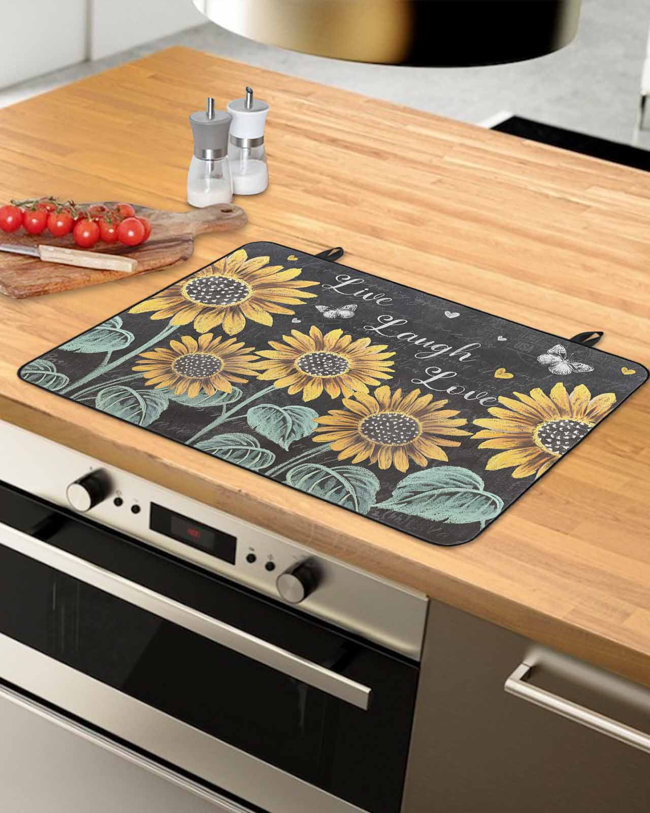 nqOlkjepod Large Induction Cooktop Protector Mat 24"x21", Summer ...