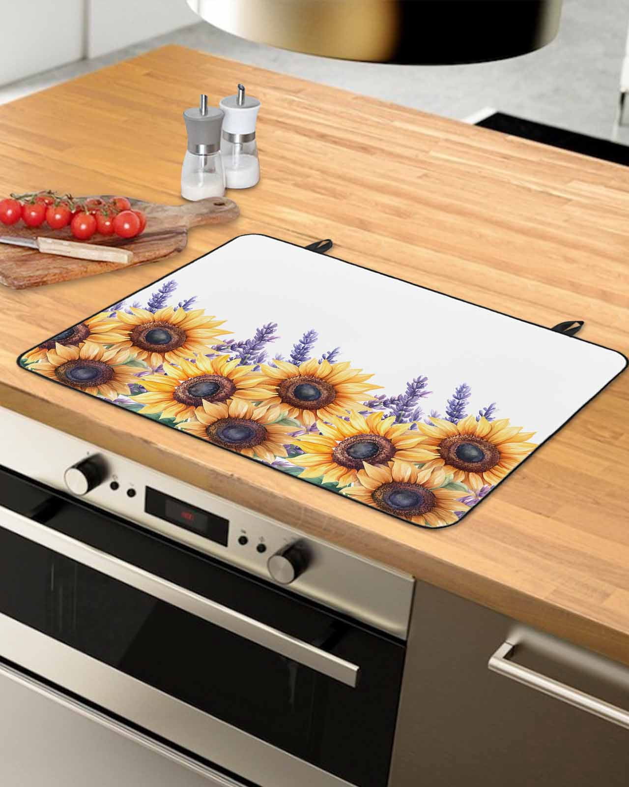 nqOlkjepod Large Induction Cooktop Protector Mat 24"x21", Sunflower ...
