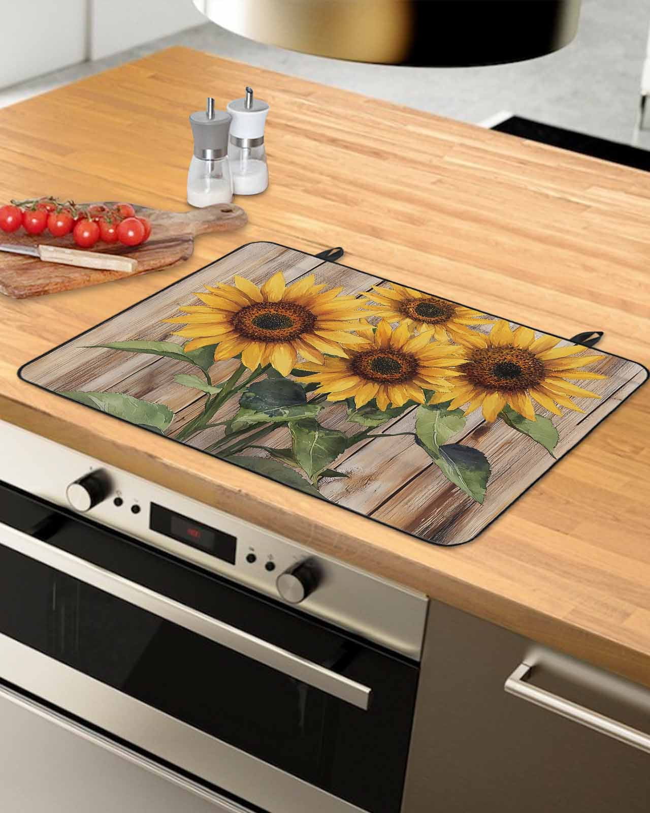 nqOlkjepod Large Induction Cooktop Protector Mat 24"x21", Vintage ...