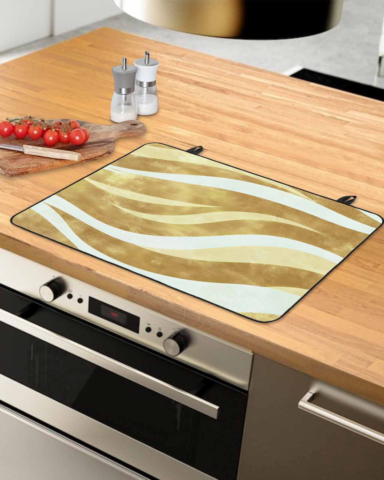 nqOlkjepod Large Induction Cooktop Protector Mat 24"x21", Yellow Pink ...