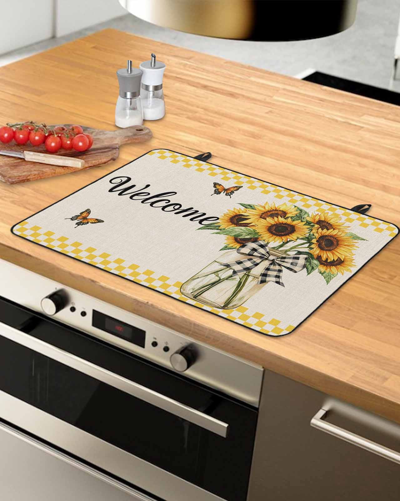 nqOlkjepod Large Induction Cooktop Protector Mat 24"x21", Yellow ...
