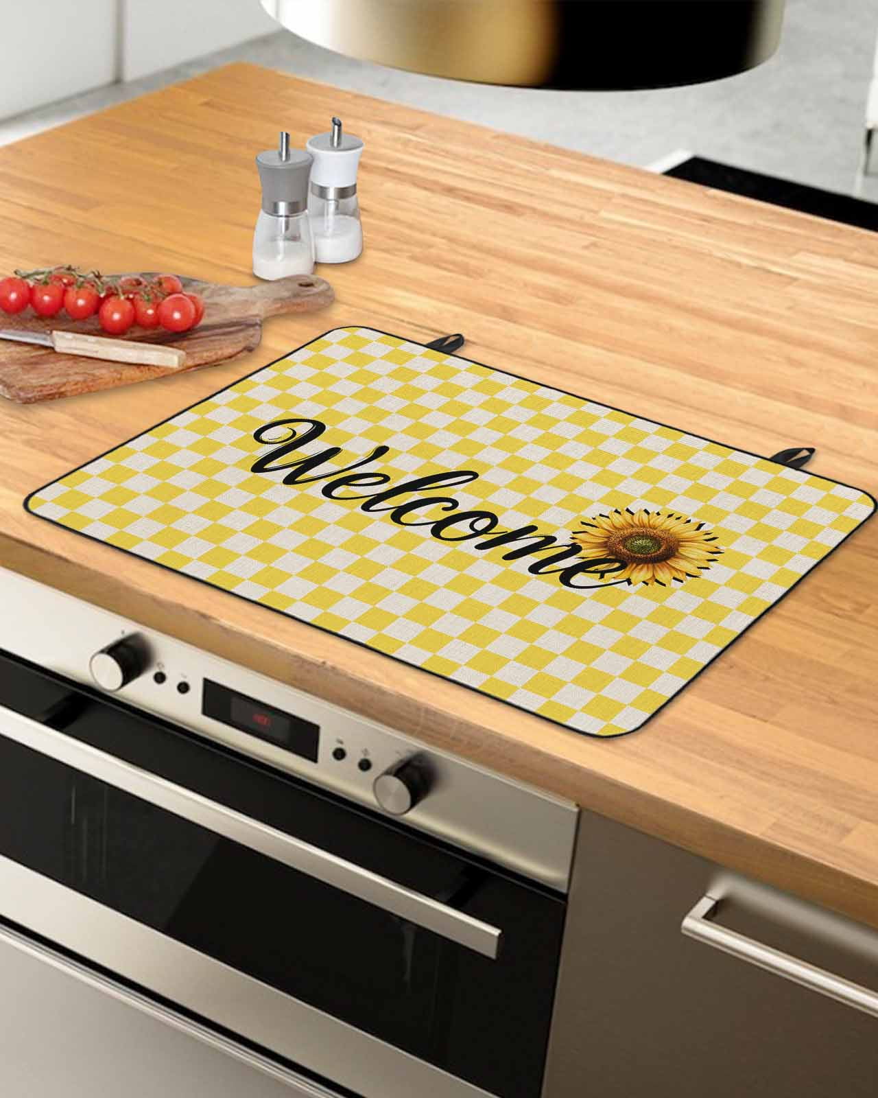 nqOlkjepod Large Induction Cooktop Protector Mat 24"x21", Yellow ...