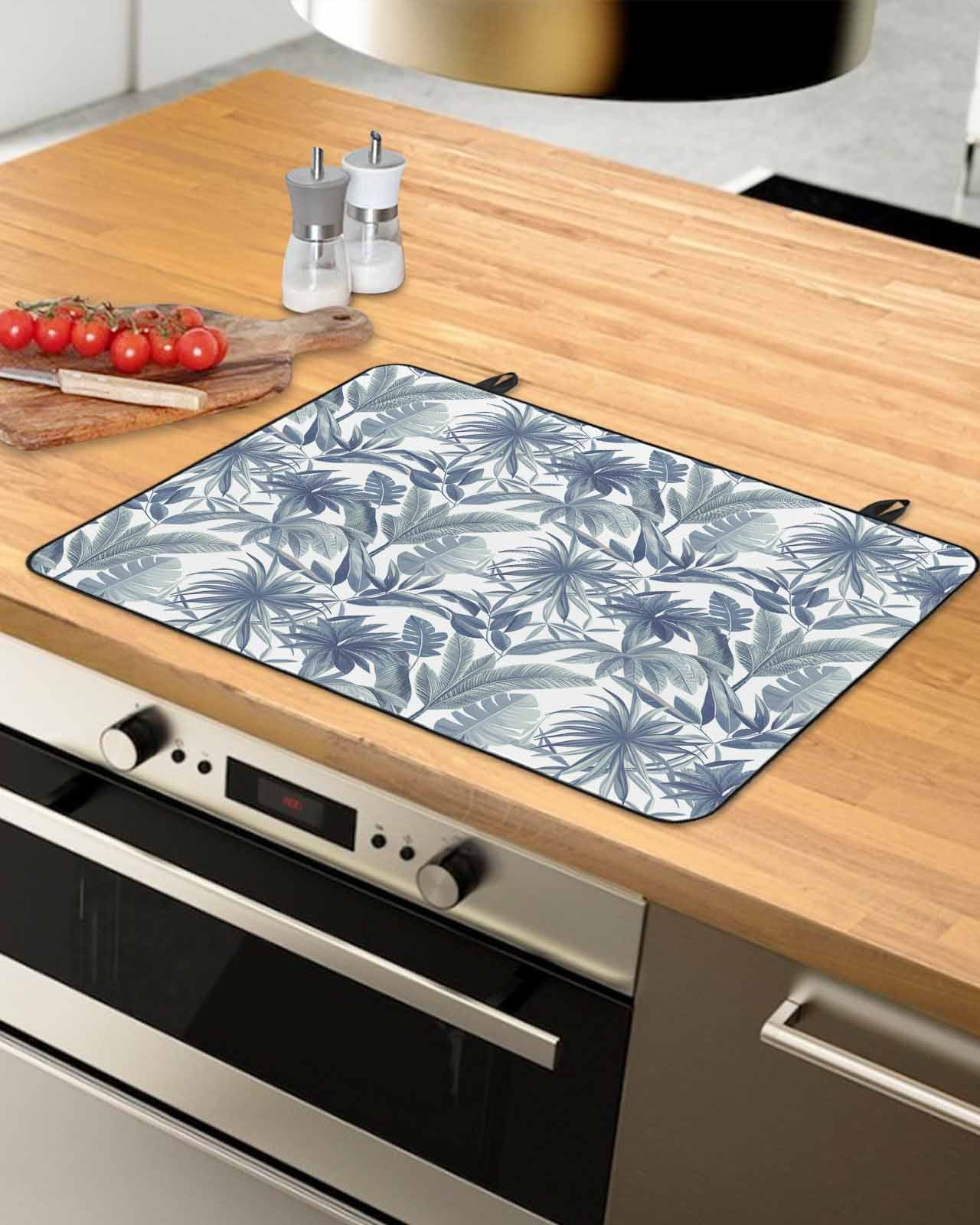 nqOlkjepod Large Induction Cooktop Protector Mat 28.5"x20.5", Grey Palm ...
