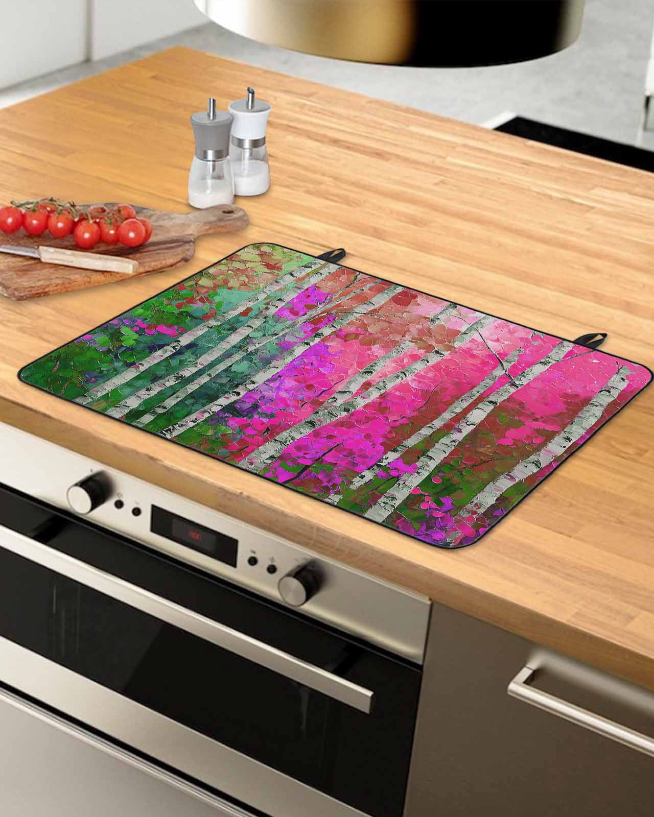 nqOlkjepod Large Induction Cooktop Protector Mat 28.5"x20.5", Pink ...