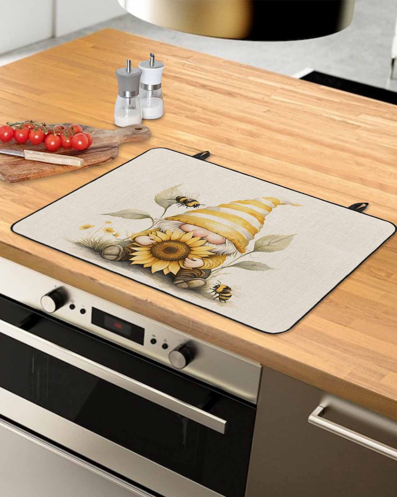 nqOlkjepod Large Induction Cooktop Protector Mat 28.5"x20.5", Sunflower ...