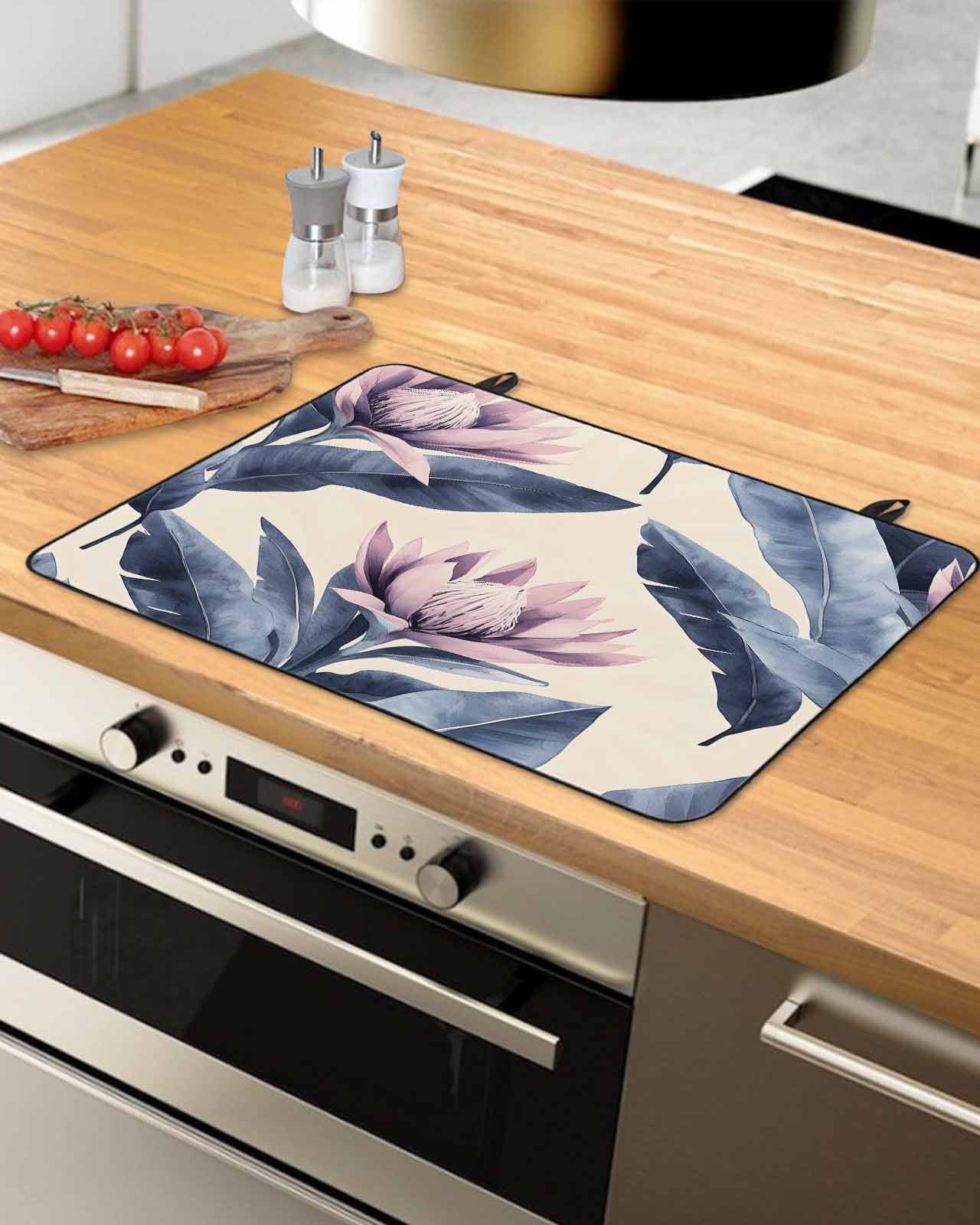 nqOlkjepod Large Induction Cooktop Protector Mat 31"x24", Blue Pink ...