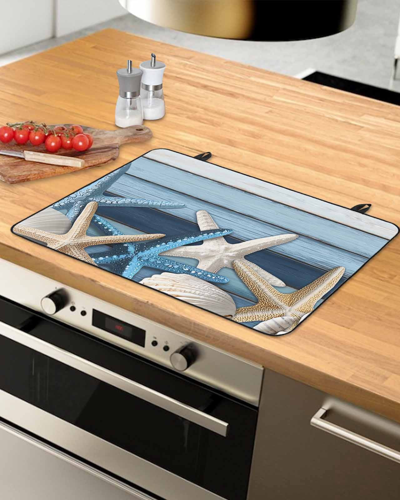 nqOlkjepod Large Induction Cooktop Protector Mat 31"x24", Coastal ...