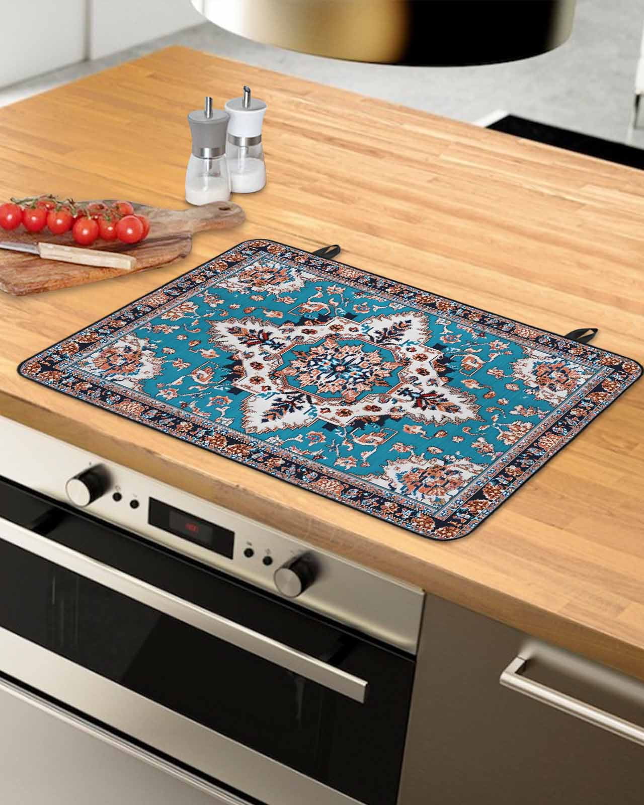 nqOlkjepod Large Induction Cooktop Protector Mat 31"x24", Colorful Boho ...