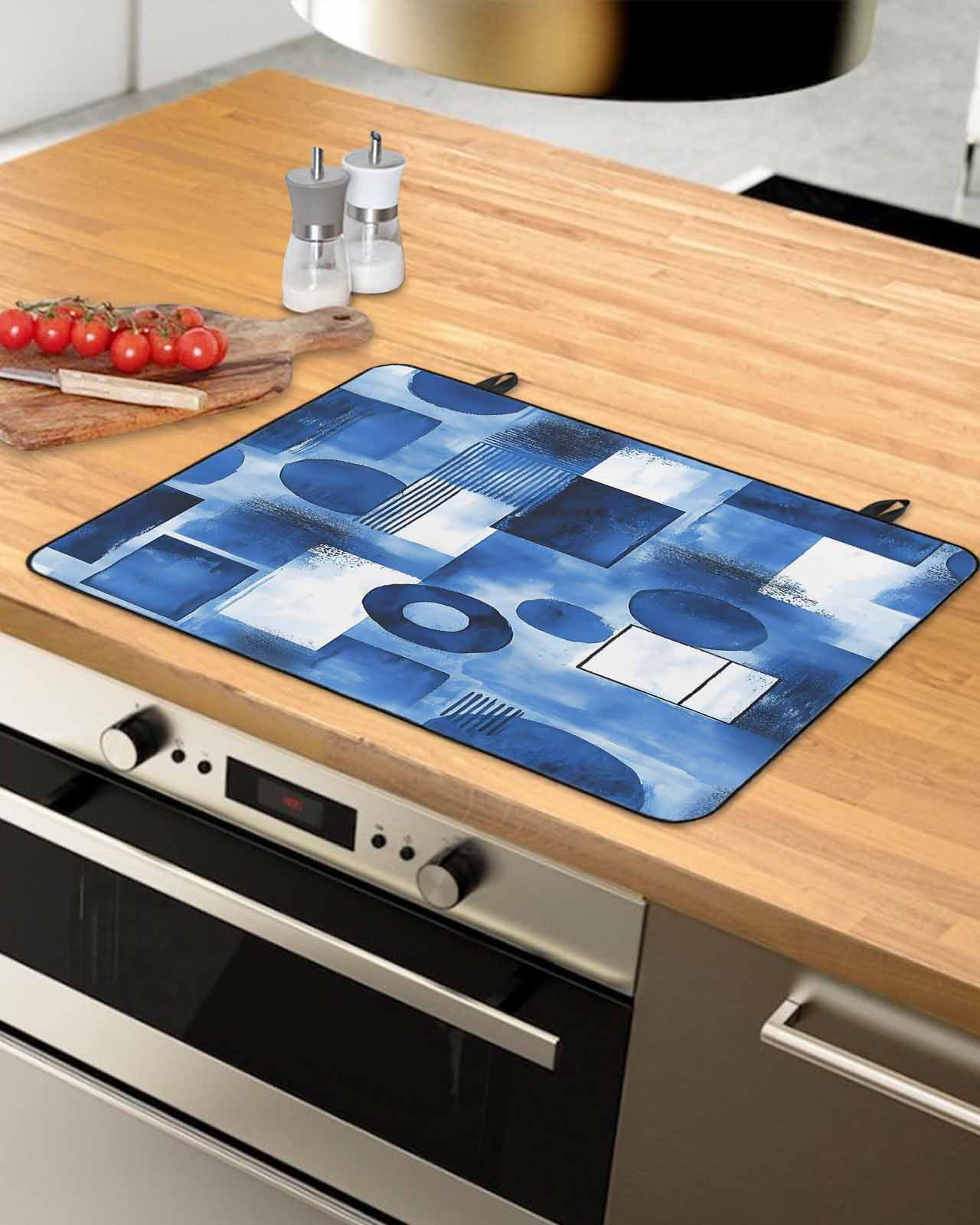 nqOlkjepod Large Induction Cooktop Protector Mat 31"x24", Geometric ...
