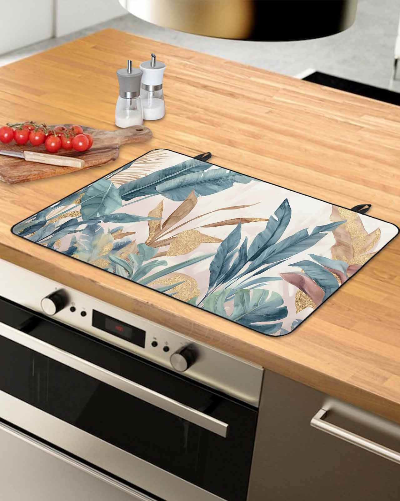 nqOlkjepod Large Induction Cooktop Protector Mat 31"x24", Green Yellow ...
