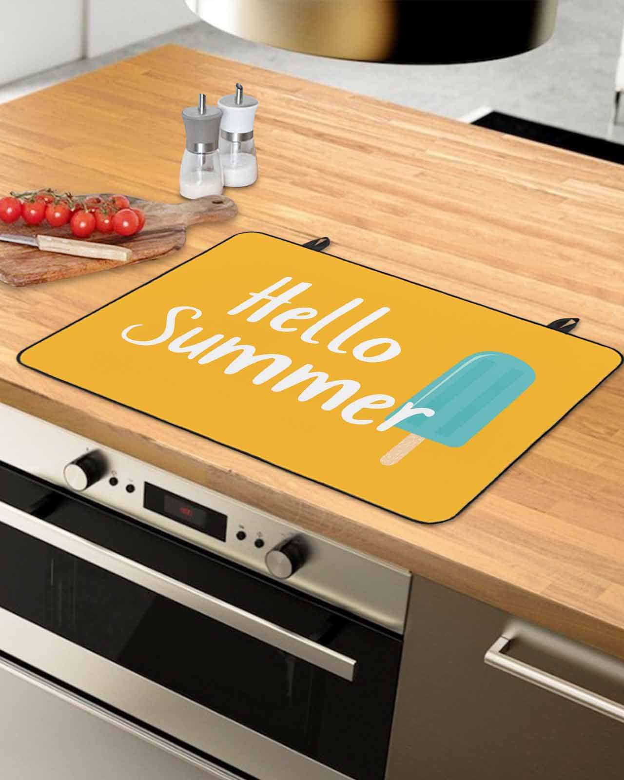 nqOlkjepod Large Induction Cooktop Protector Mat 31"x24", Hello Summer ...