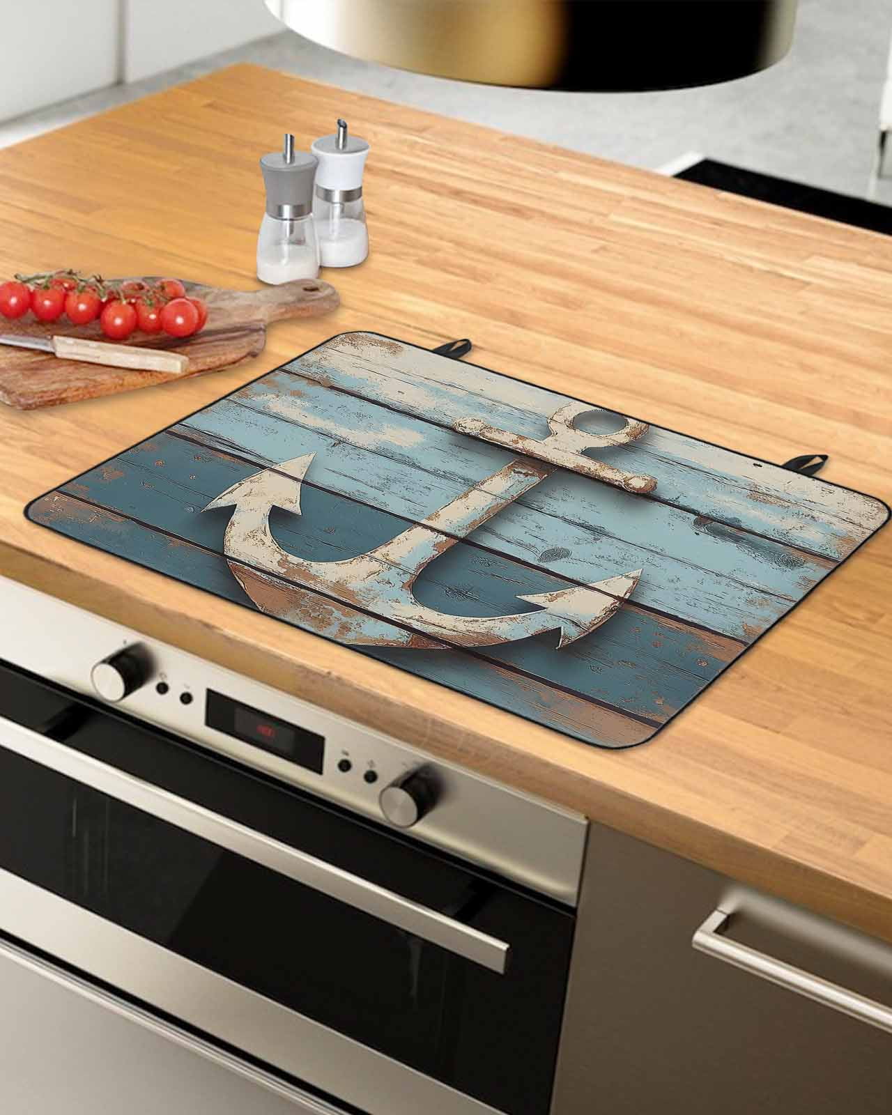 nqOlkjepod Large Induction Cooktop Protector Mat 31"x24", Vintage ...