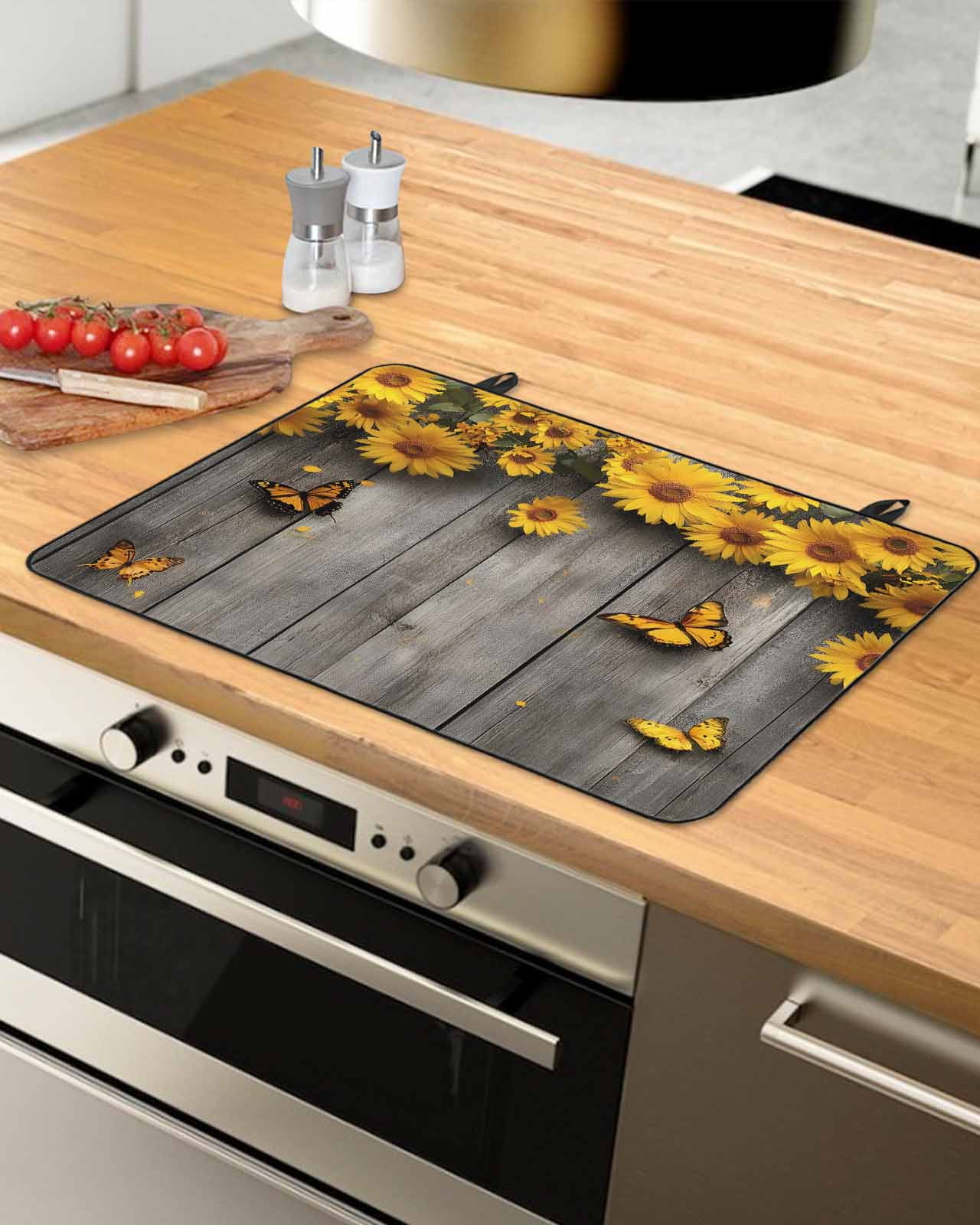 nqOlkjepod Large Induction Cooktop Protector Mat 31"x24", Yellow ...