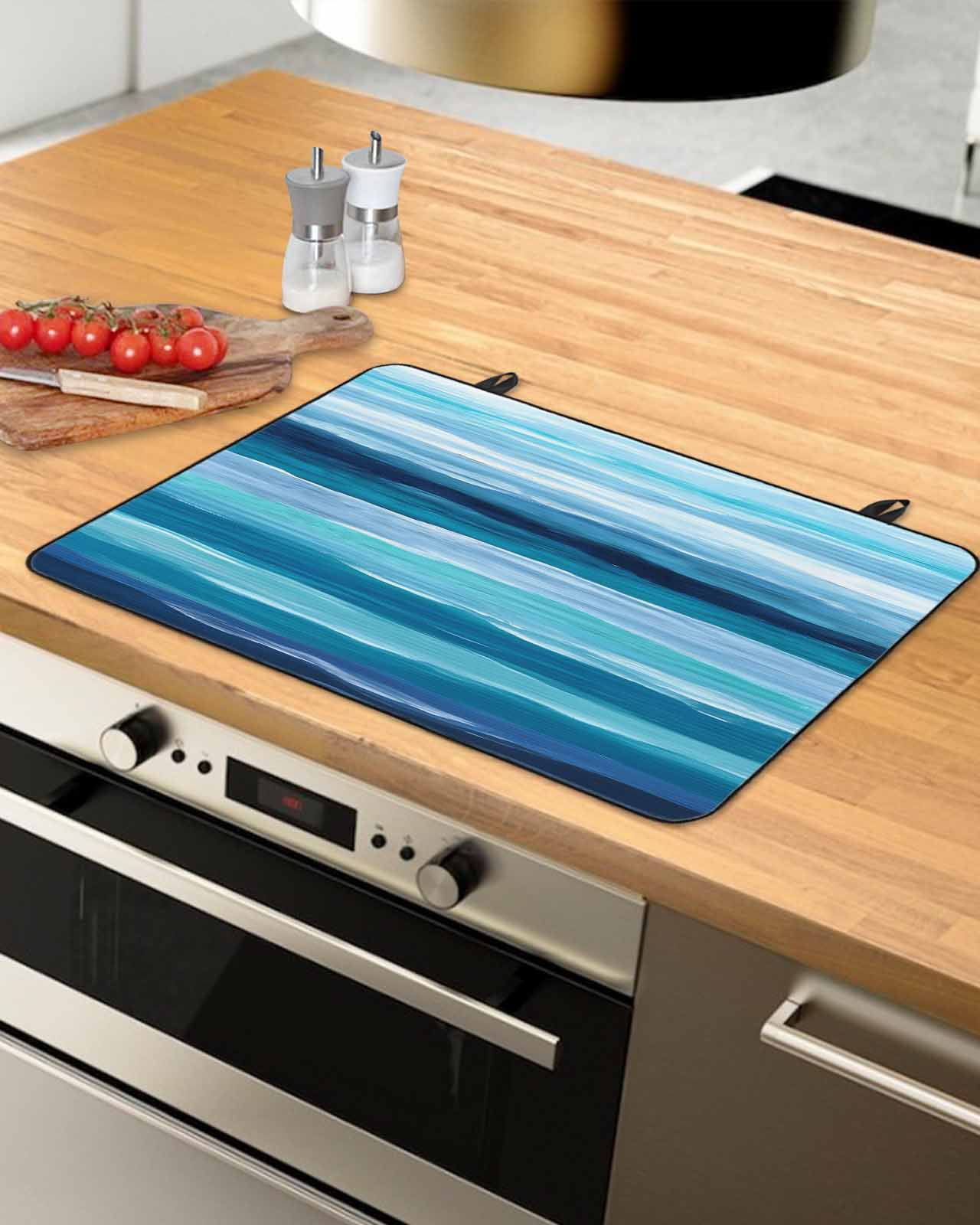 nqOlkjepod Large Induction Cooktop Protector Mat 36"x21", Blue Ocean ...