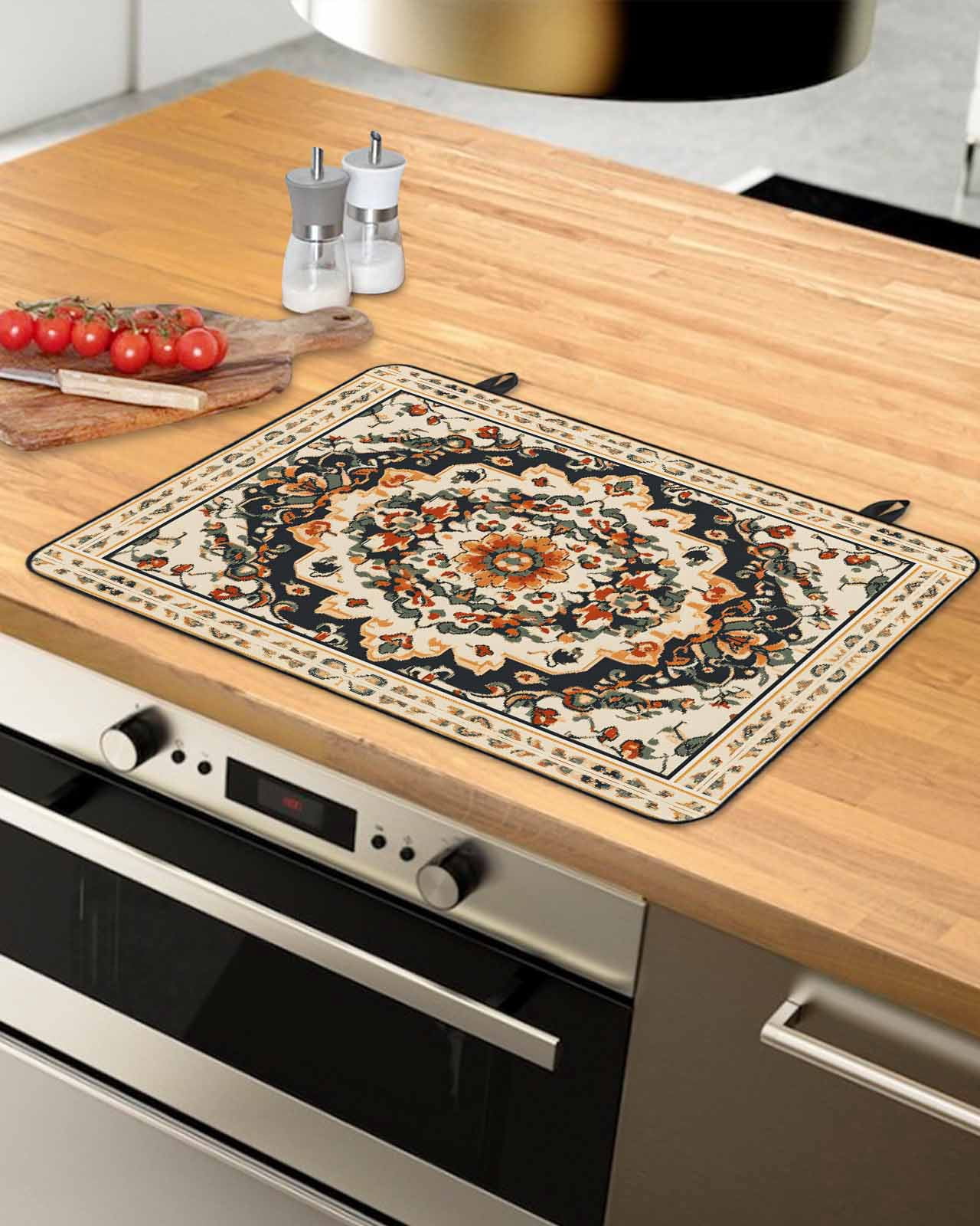 nqOlkjepod Large Induction Cooktop Protector Mat 36"x21", Bohemian ...