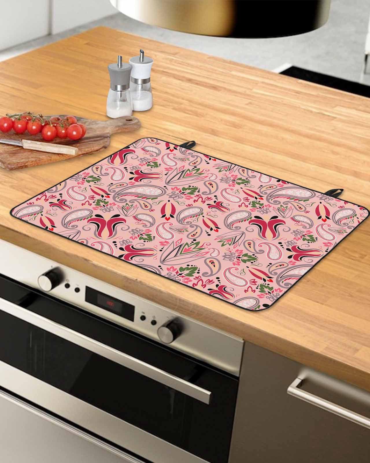 nqOlkjepod Large Induction Cooktop Protector Mat 36"x21", Boho Pink ...