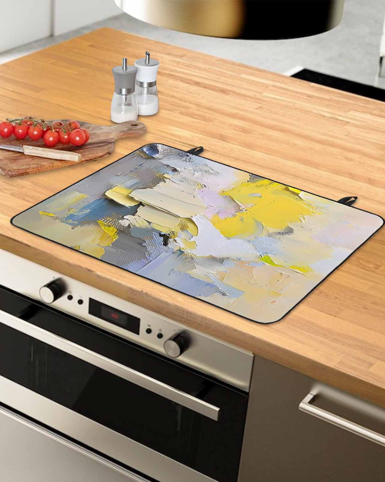 nqOlkjepod Large Induction Cooktop Protector Mat 36"x21", Coastal Beach ...