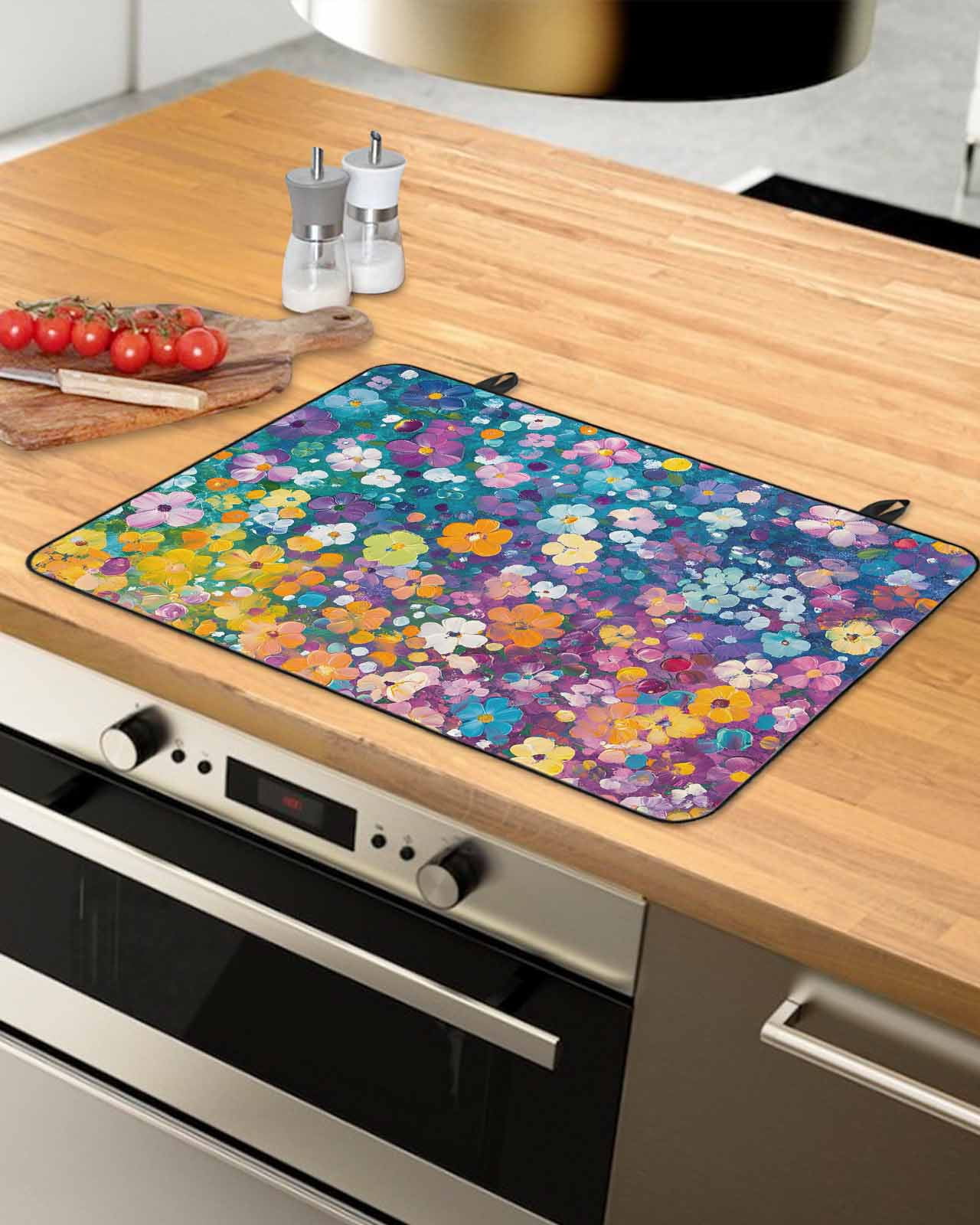 nqOlkjepod Large Induction Cooktop Protector Mat 36"x21", Colorful ...
