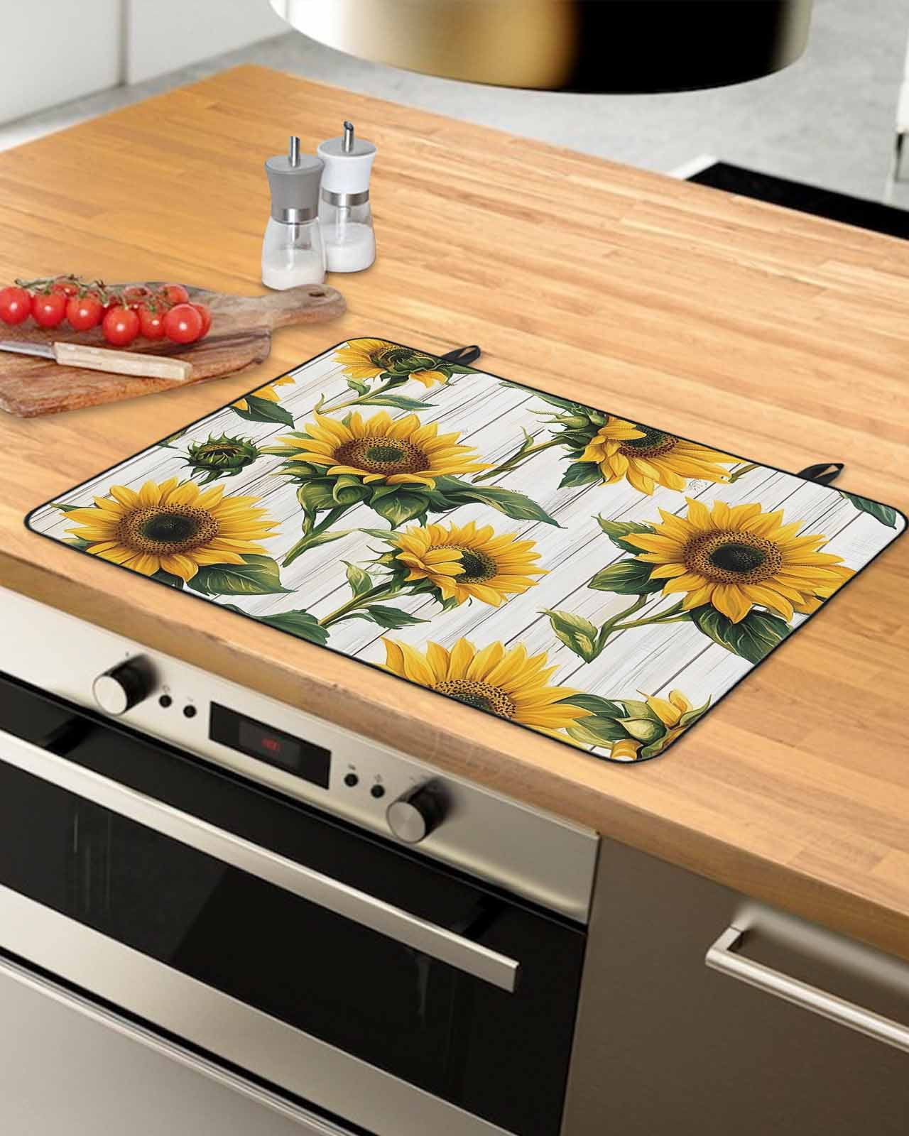 nqOlkjepod Large Induction Cooktop Protector Mat 36"x21", Summer ...