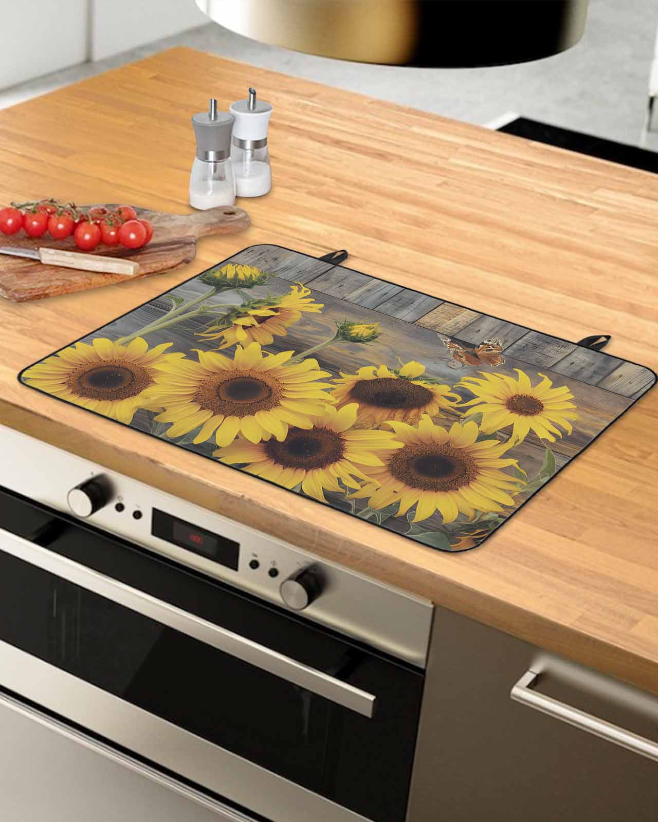 nqOlkjepod Large Induction Cooktop Protector Mat 36"x21", Sunflower ...