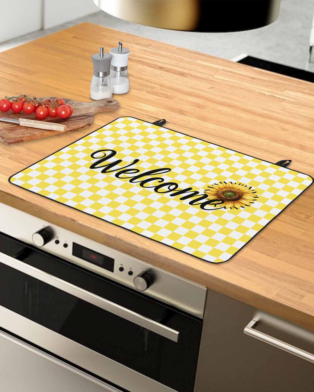 nqOlkjepod Large Induction Cooktop Protector Mat 36"x21", Yellow ...