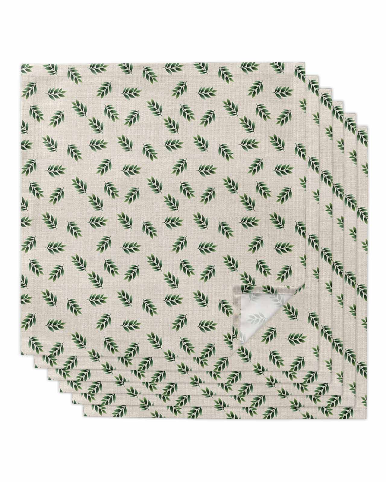 nqOlkjepod Leaf Cloth Napkins Set of 6 Reusable Dinner Napkins ...