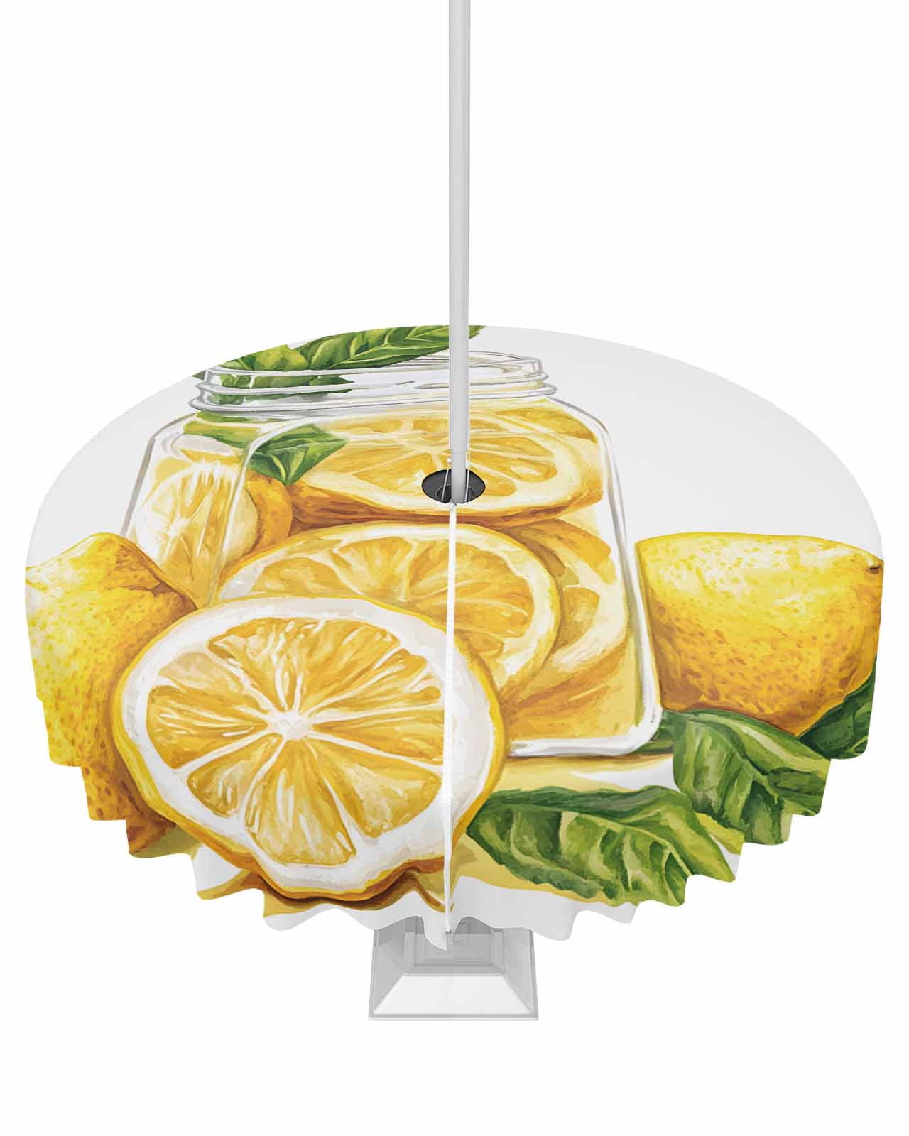 nqOlkjepod Lemon Outdoor Tablecloth with Umbrella Hole & Zipper, Summer ...