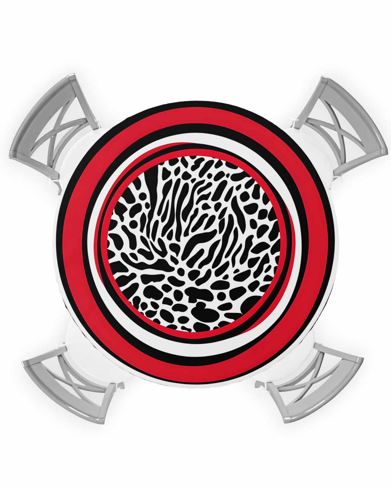 nqOlkjepod Leopard Round Tablecloth, Fitted Table Cover with Elastic ...