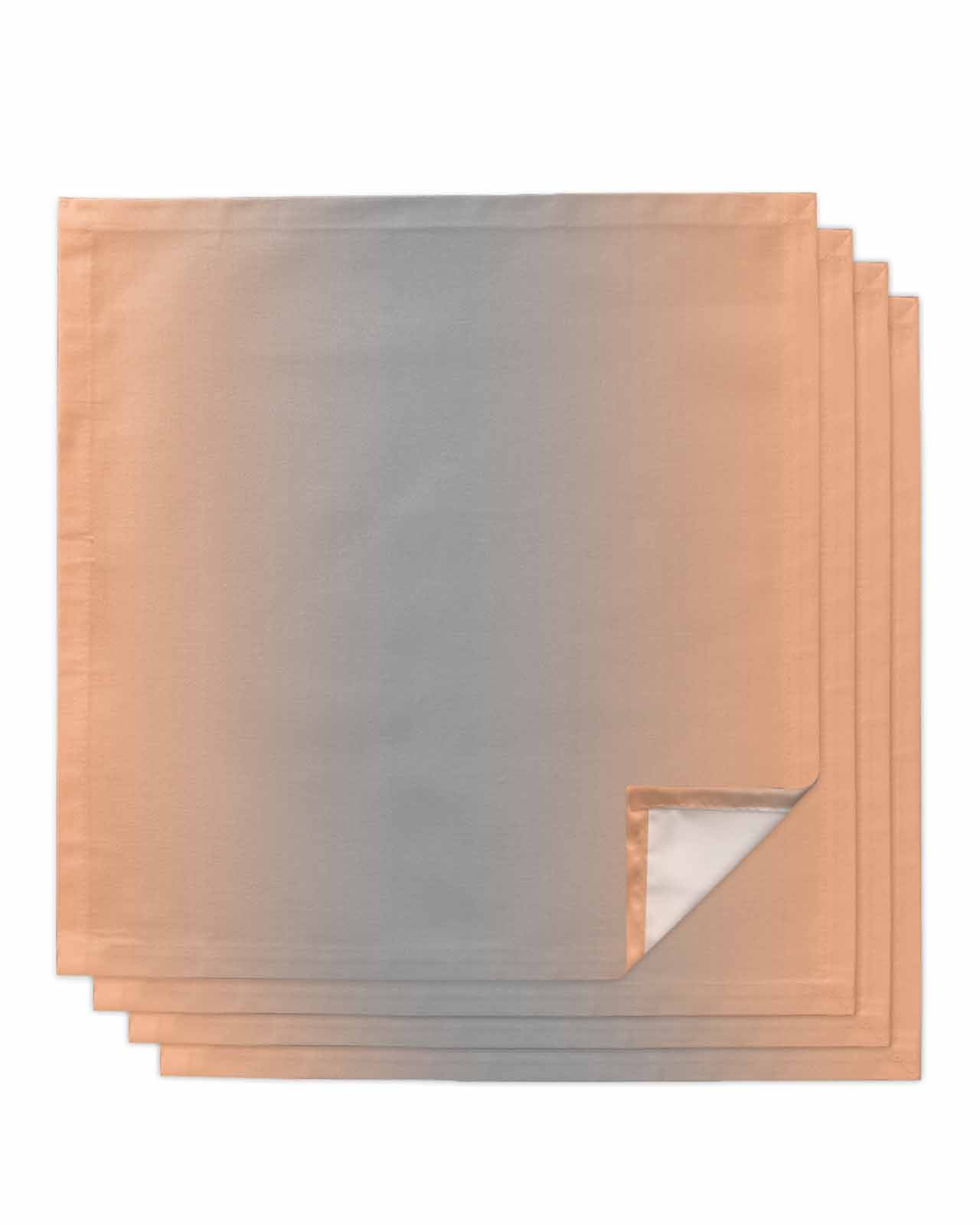 nqOlkjepod LightSalmon Gray Ombre Cloth Napkins Set of 4 Reusable ...