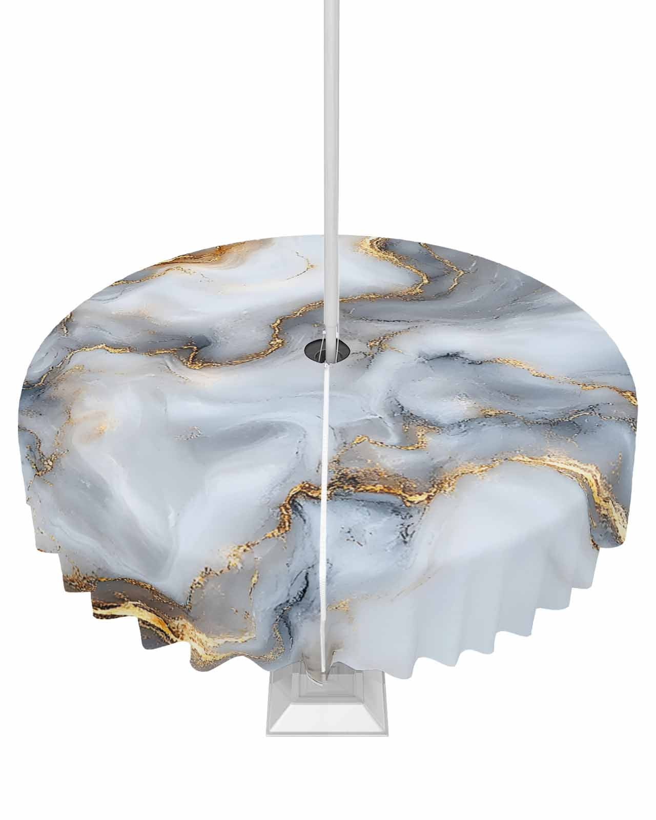 nqOlkjepod Marble Abstract Outdoor Tablecloth with Umbrella Hole ...