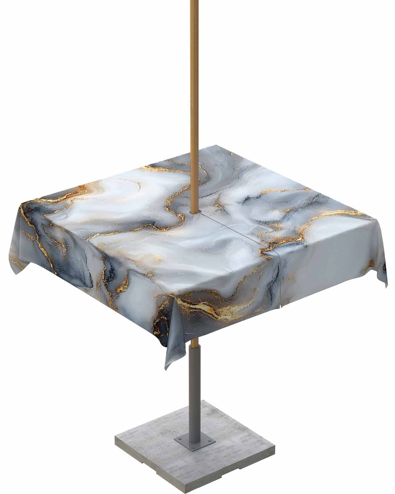 nqOlkjepod Marble Abstract Outdoor Tablecloth with Umbrella Hole ...