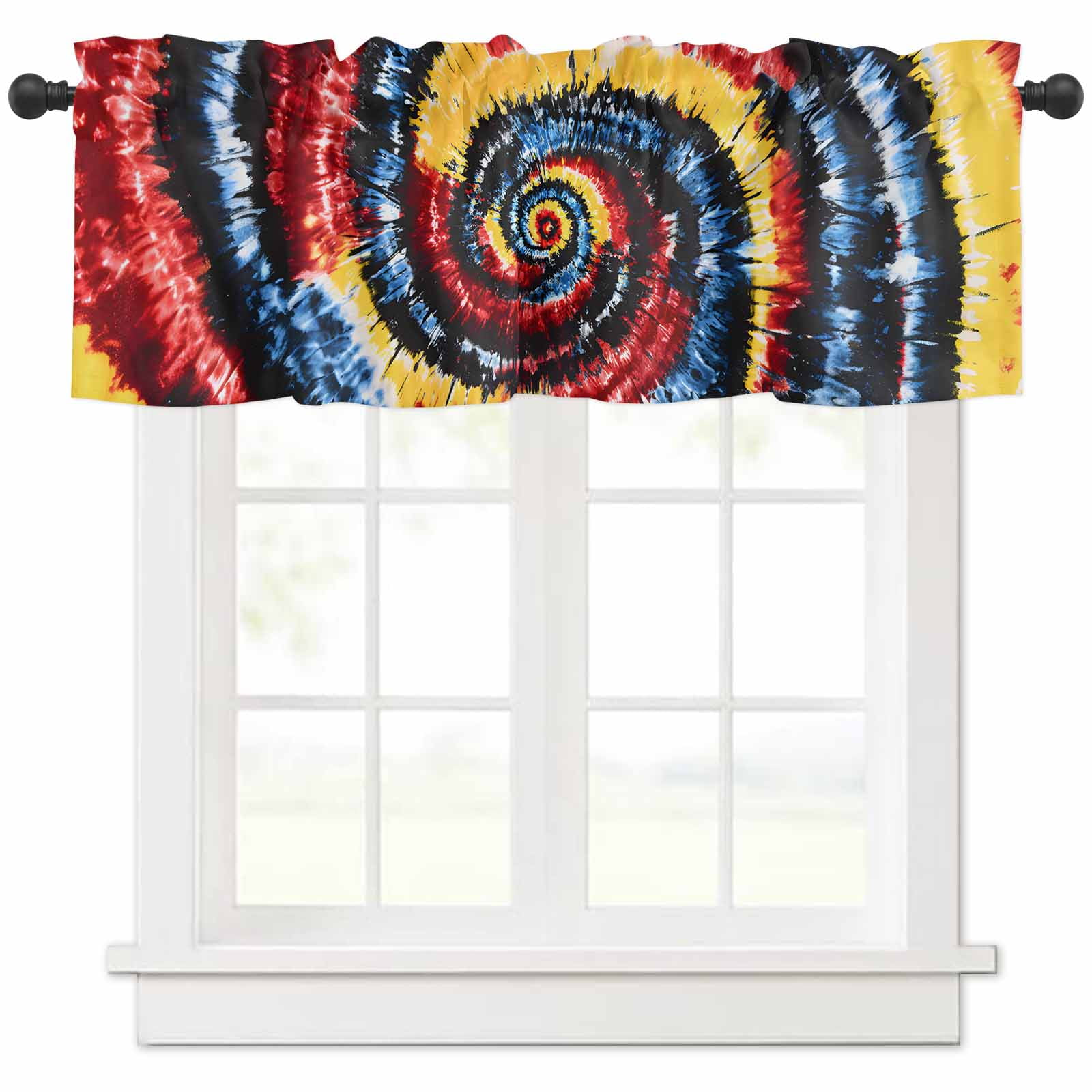 nqOlkjepod Modern Abstract Farmhouse Short Window Curtain Valances ...