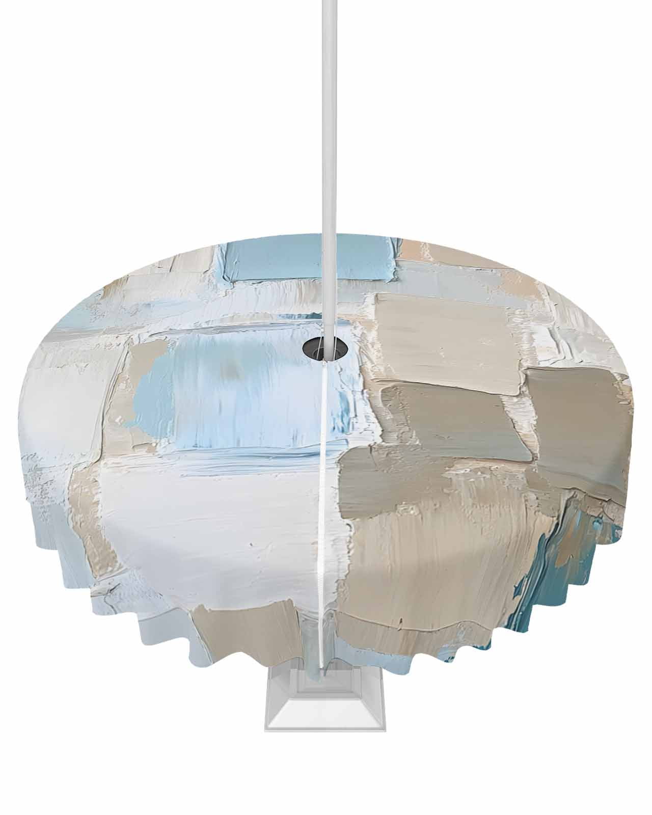 nqOlkjepod Modern Abstract Outdoor Tablecloth with Umbrella Hole ...