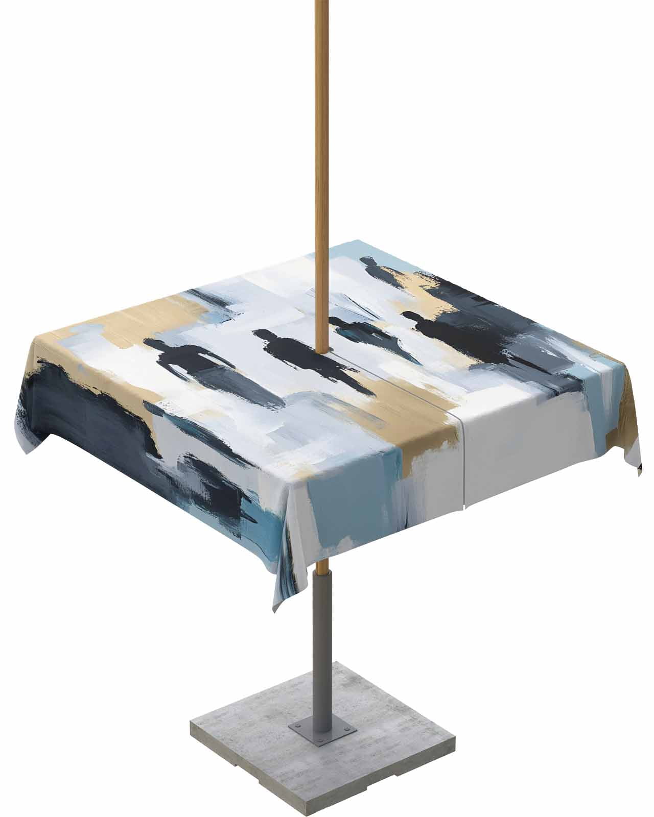 nqOlkjepod Modern Canvas Outdoor Tablecloth with Umbrella Hole & Zipper ...