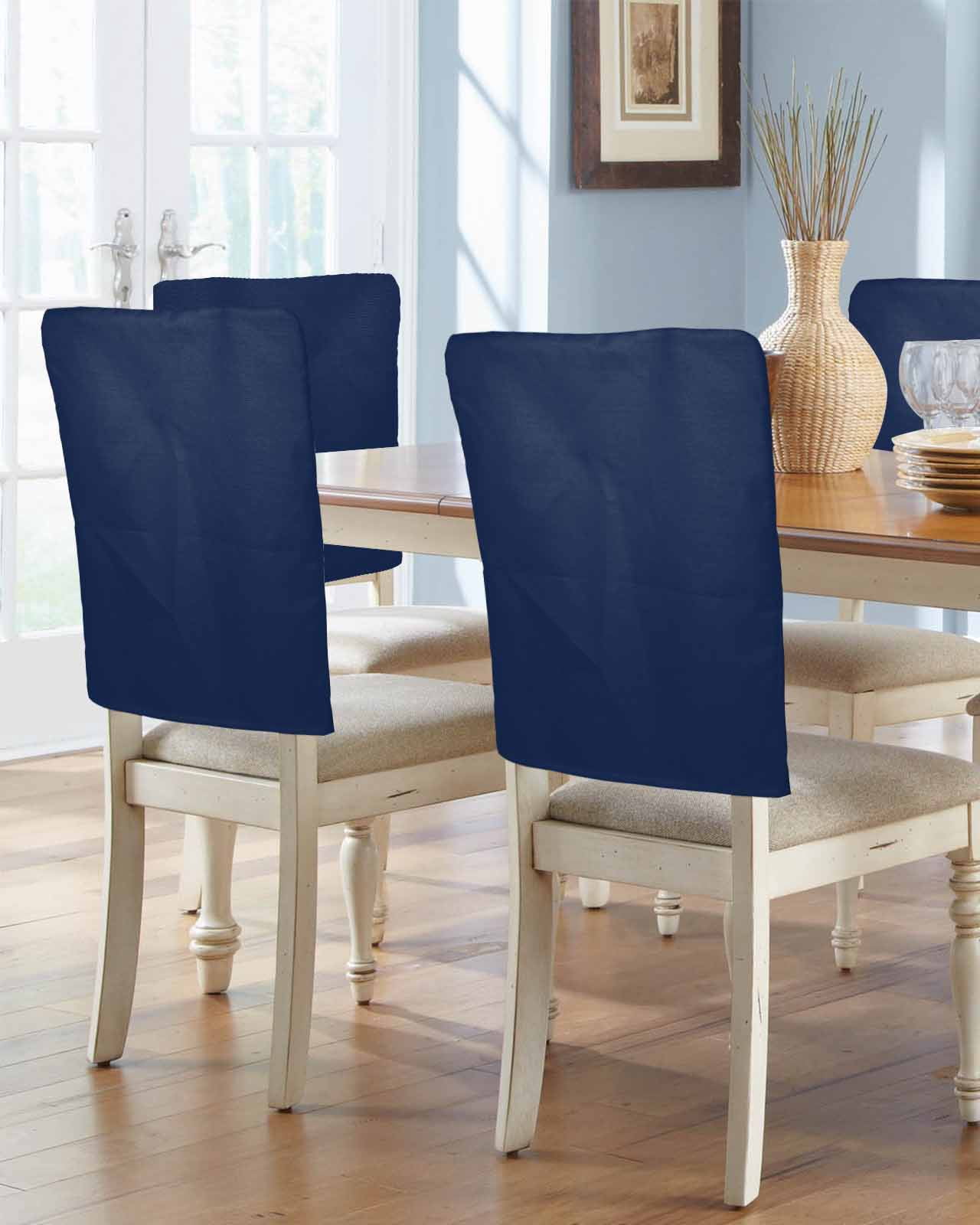 nqOlkjepod Navy Blue Chair Covers Set of 6, Decorative Chair Back Cover ...