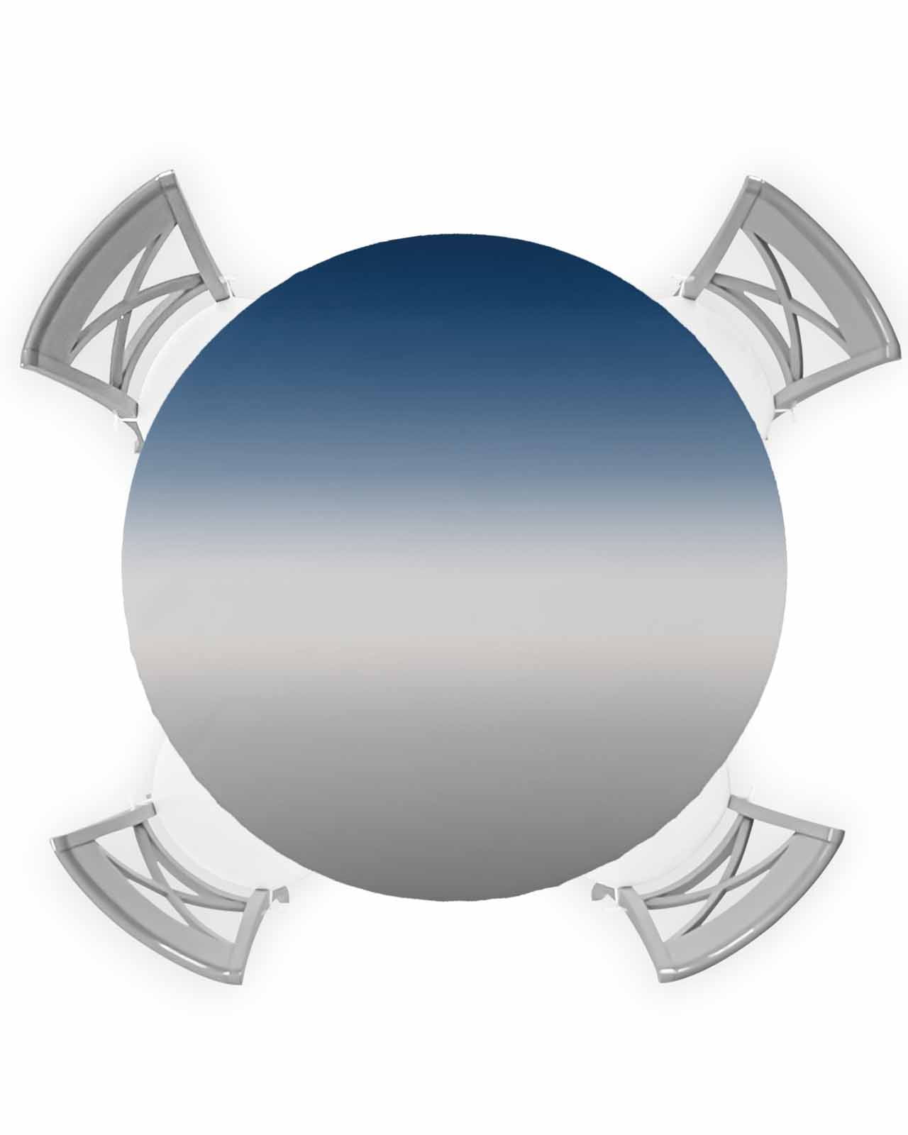 nqOlkjepod Navy Blue Gray Ombre Round Tablecloth, Fitted Table Cover ...