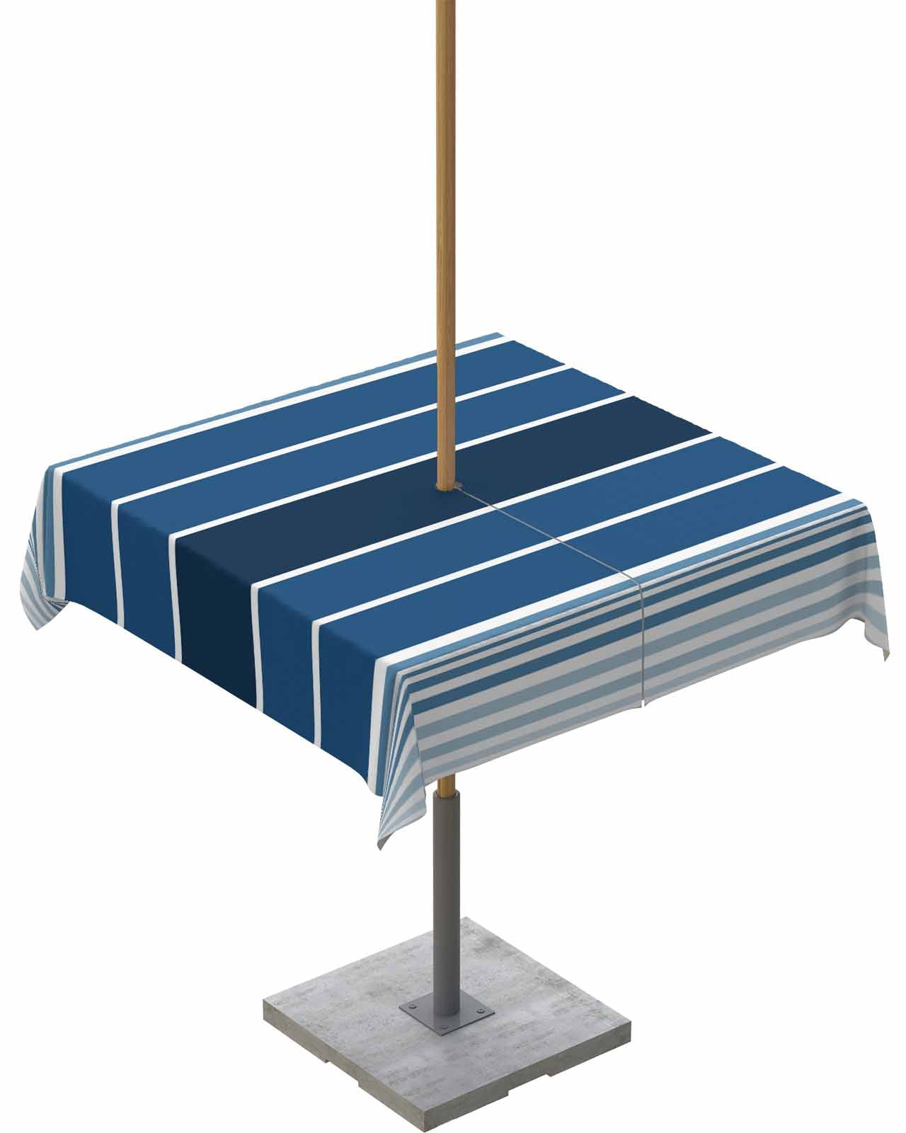 nqOlkjepod Navy Blue Ombre Stripe Outdoor Tablecloth with Umbrella Hole ...