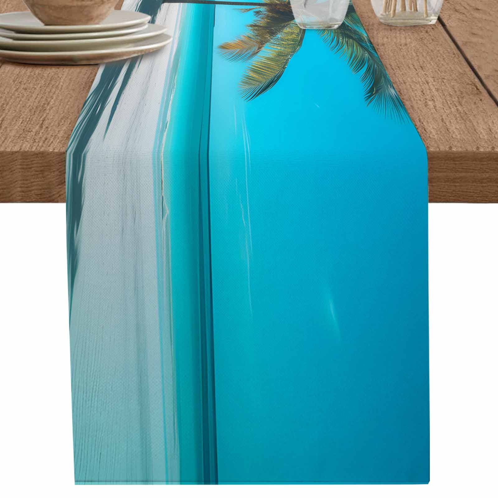 nqOlkjepod Ocean Beach Table Runner 90 Inches Long Farmhouse Dress ...